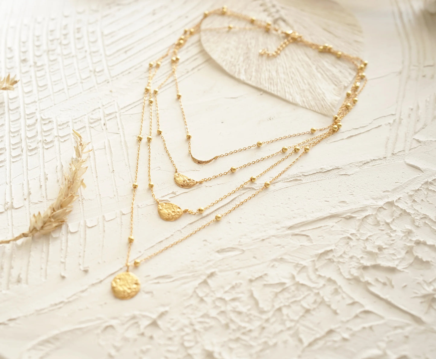 Phases of Moon Layered Necklace – Saka